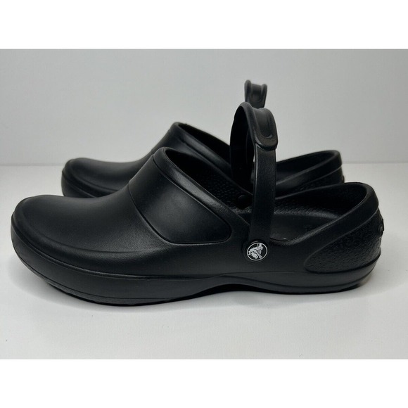 CROCS | Shoes | Crocs Mercy Work Clogs Black Synthetic Rubber Slip ...